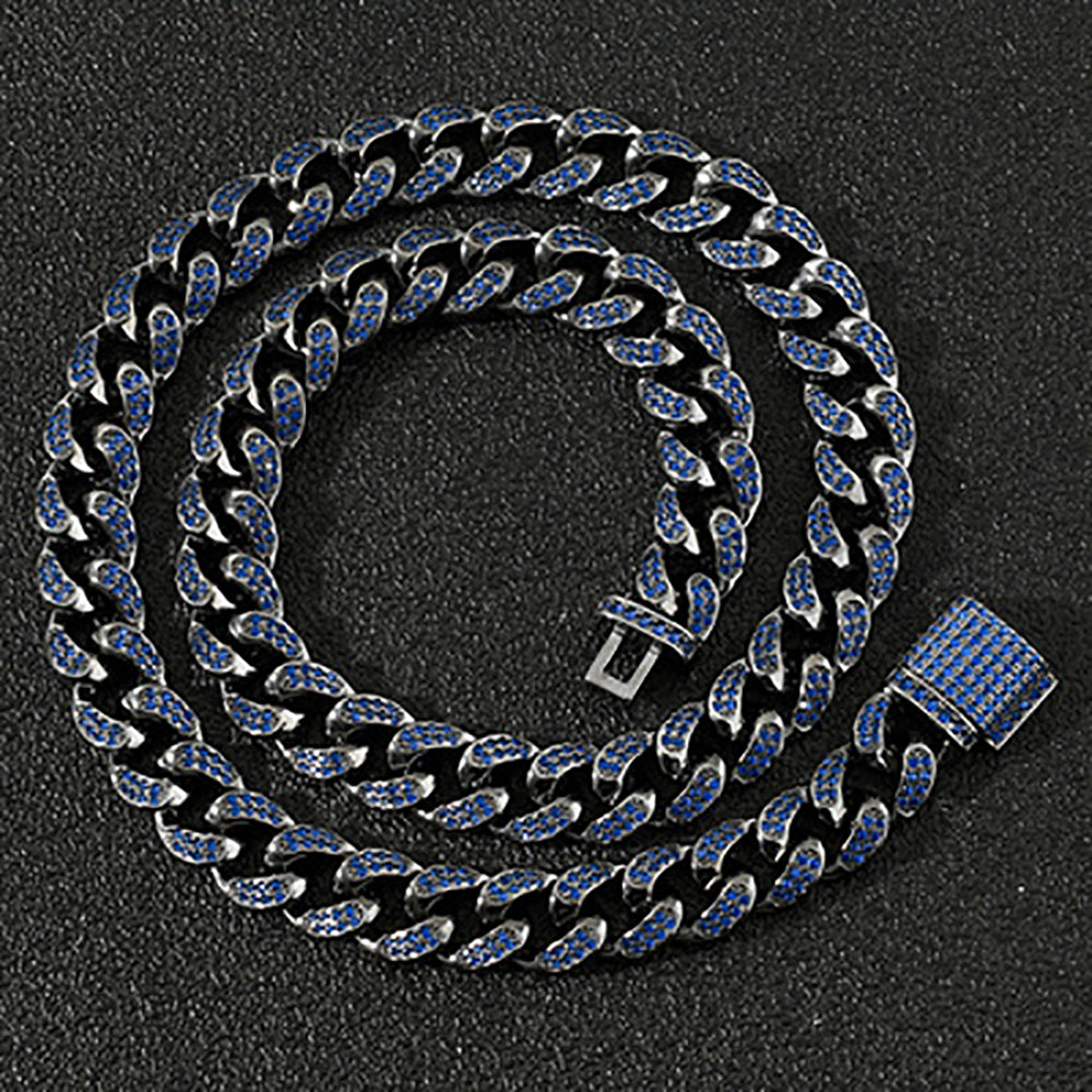 Moissanite Black Cuban Link Chain – BlackSoldierDesigns