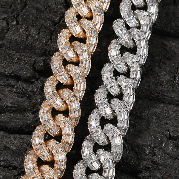Moissanite 20mm Iced Out Cuban Link Chain – BlackSoldierDesigns