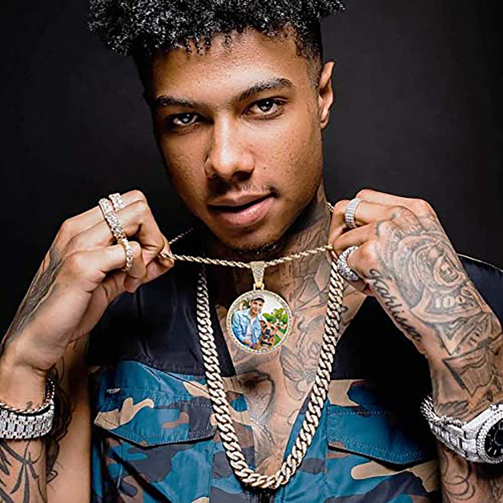 Iced out custom picture pendant necklace – BlackSoldierDesigns