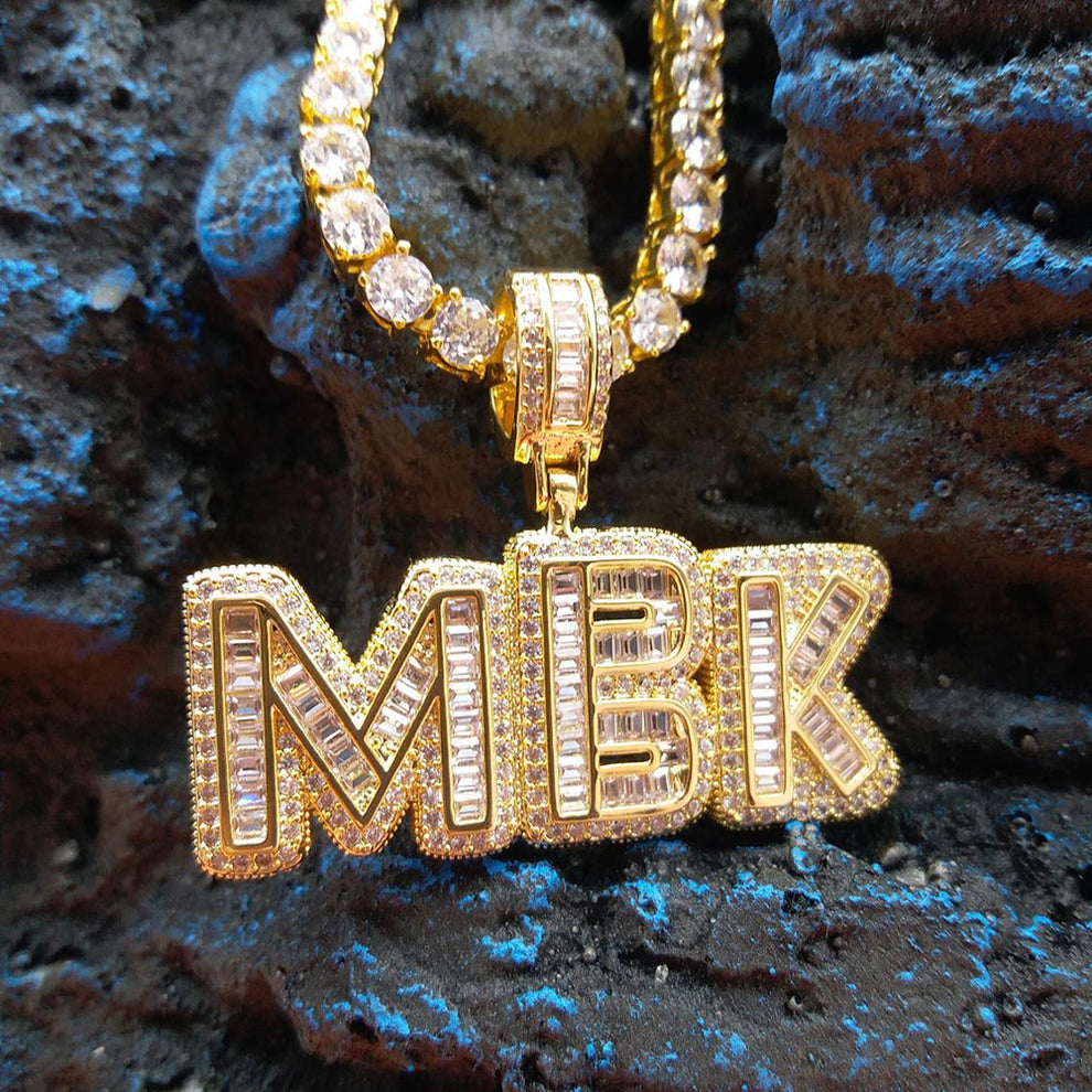 Moissanite Custom name necklace – BlackSoldierDesigns