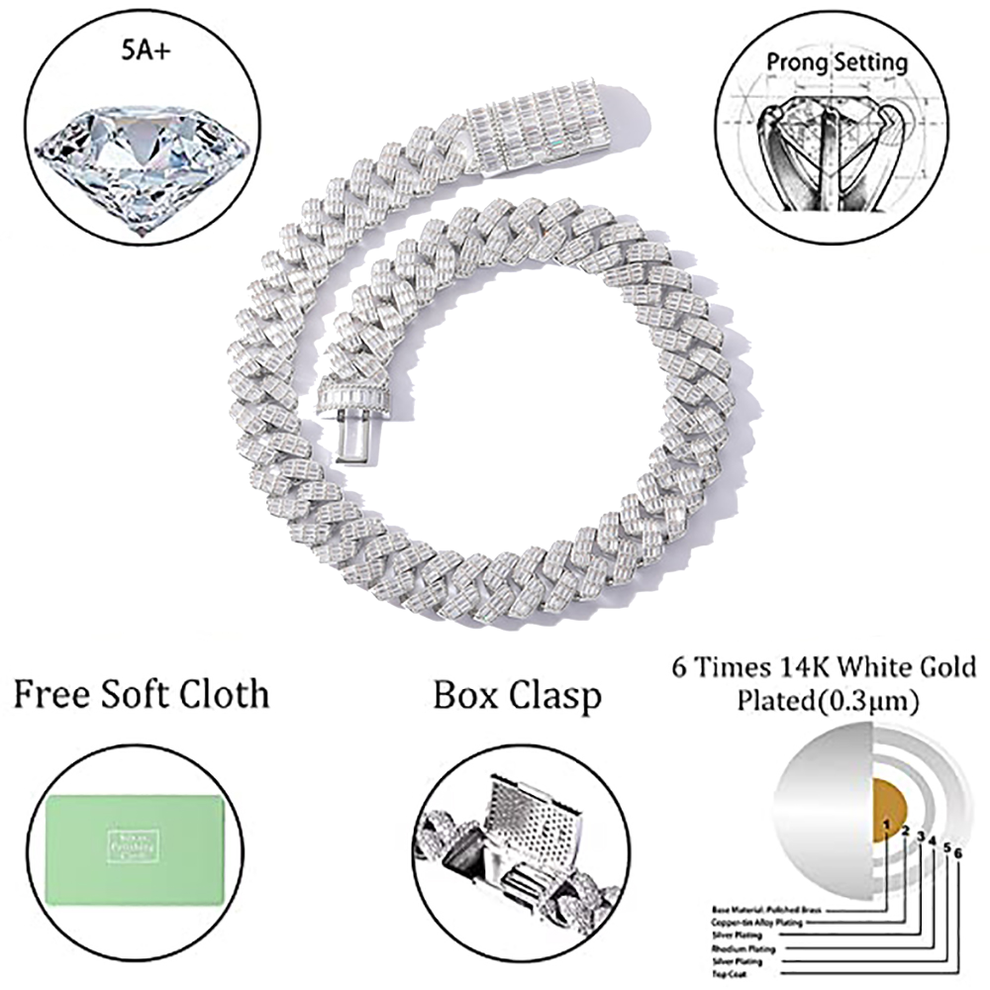 Moissanite Cuban Link Chain – BlackSoldierDesigns