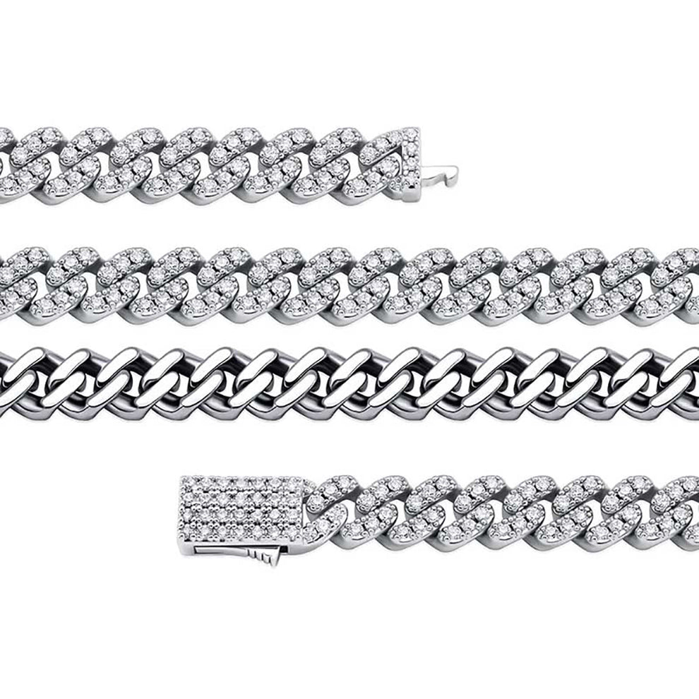 6mm Moissanite Mini cuban link chain for women – BlackSoldierDesigns