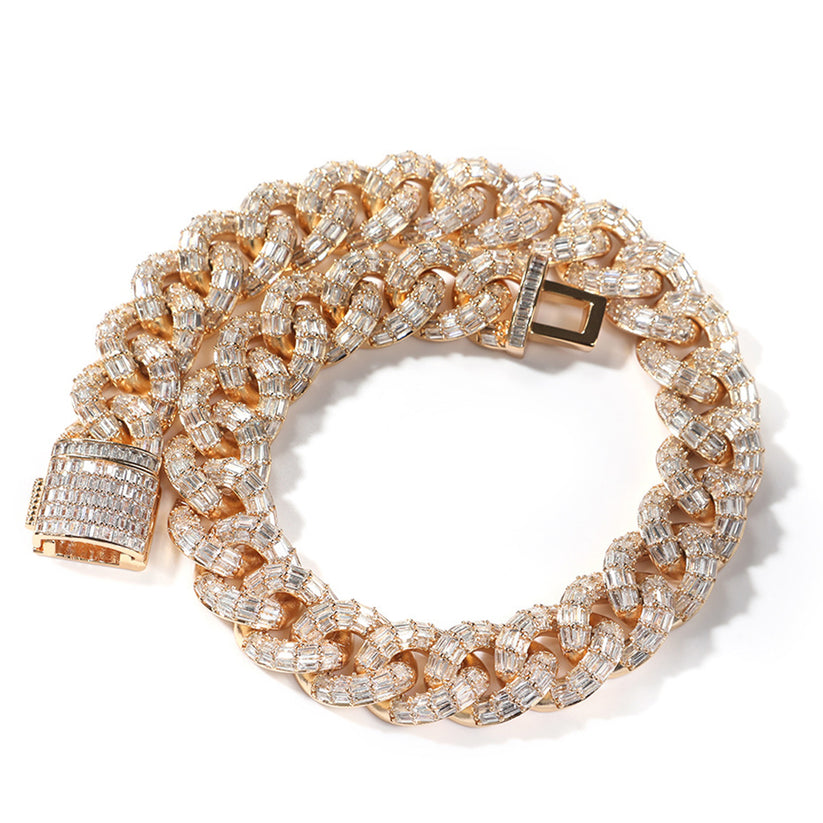 Moissanite 20mm Iced Out Cuban Link Chain – BlackSoldierDesigns